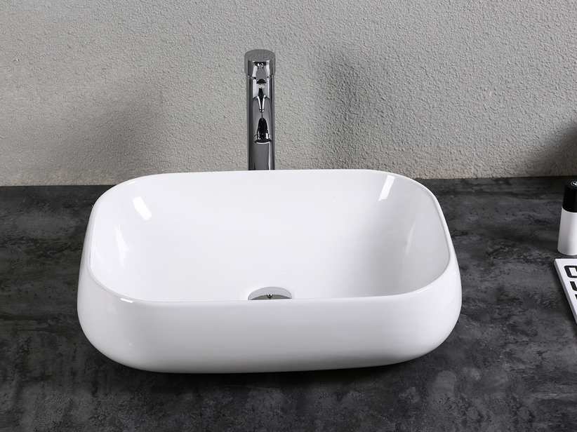Arno Washbasin 56X42 H14,5 Ceramic Glossy White - Iperceramica