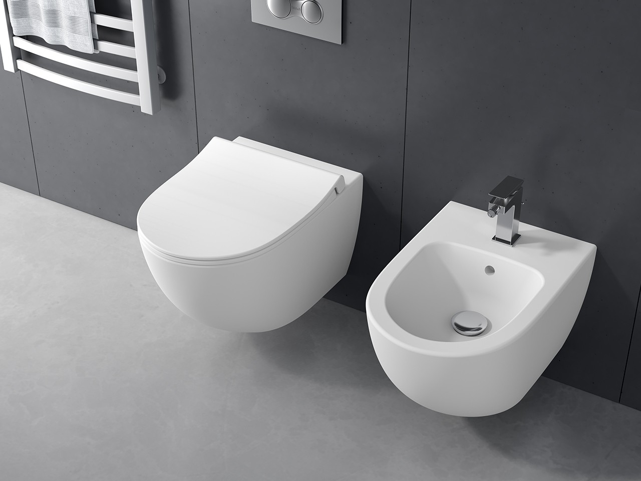 WAND-WC SENTO RIMLESS WEISS MATT - Iperceramica