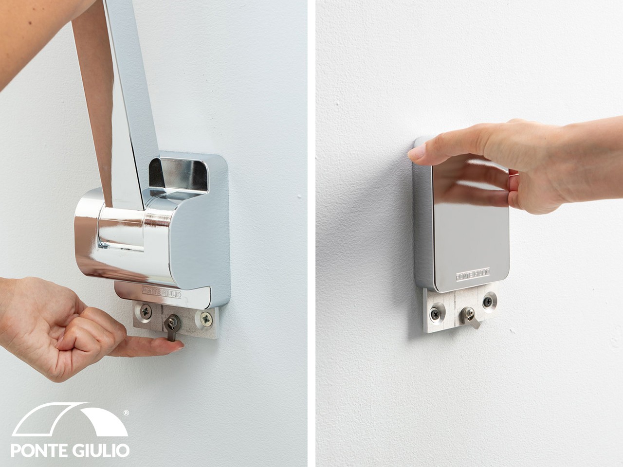 HUG COVERING FOR FOLDING/REMOVABLE GRAB SAFETY HANDLE CHROME - Iperceramica