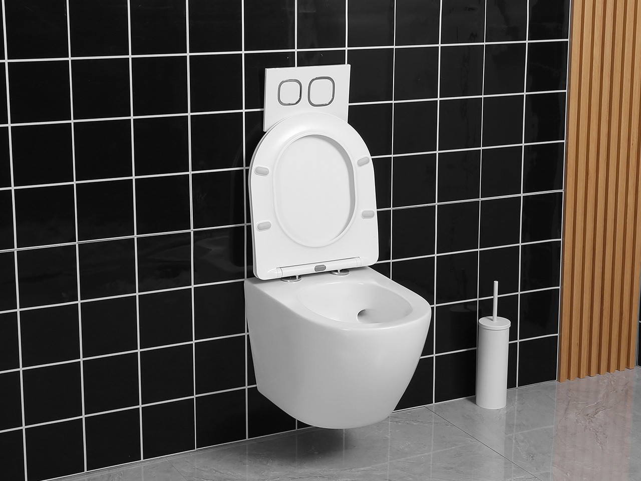 WC suspendu Cardano Vortex 48,5x37 blanc mat - Iperceramica