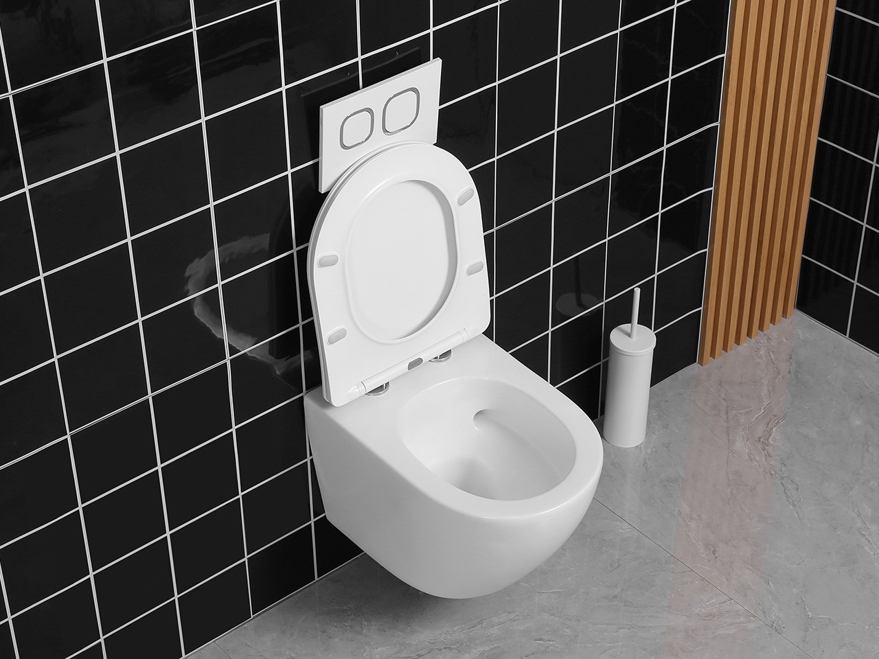 WC suspendu Cardano Vortex 48,5x37 blanc mat - Iperceramica