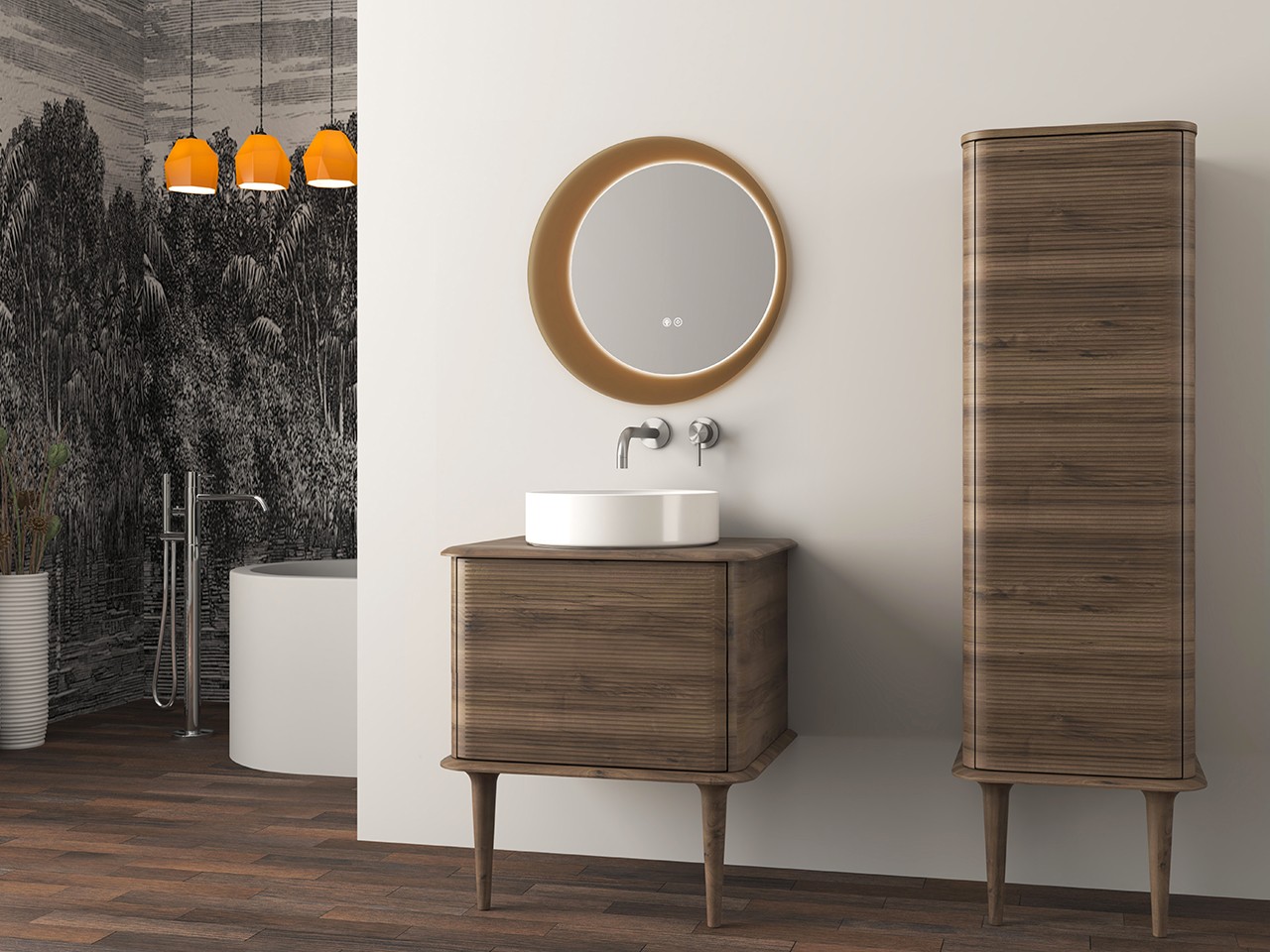 Atlas Toppino Mdf 64Cm Noce - Iperceramica