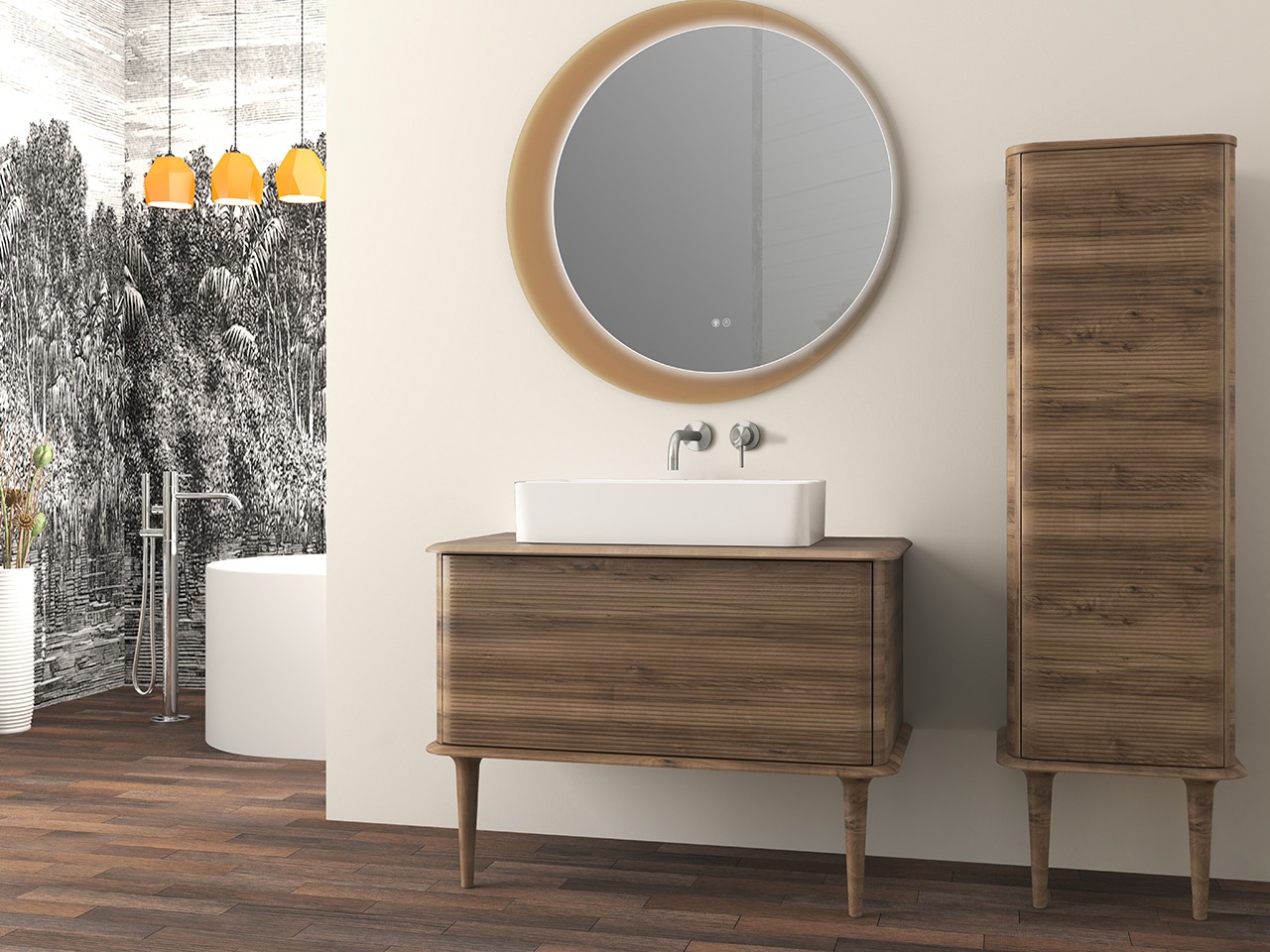 Atlas Toppino Mdf 98Cm Noce - Iperceramica