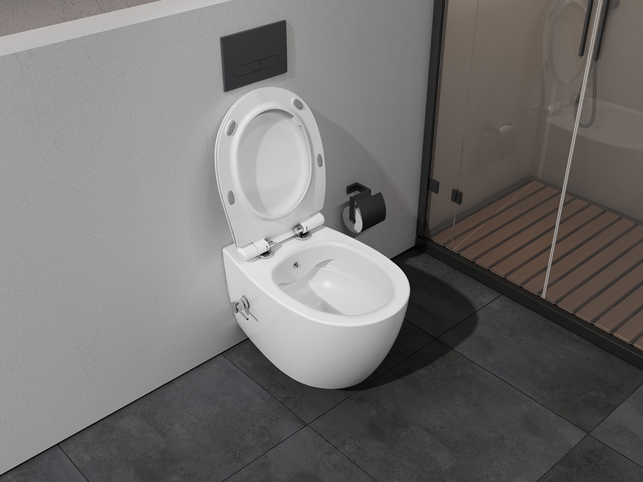 Wand-WC/Bidet Sentimenti Neo Rimless 51x36,3 cm weiß glänzend ...