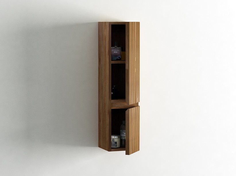 LOMBOK Bathroom Wall Unit 2 Doors in Natural Teak Wood Finish ...