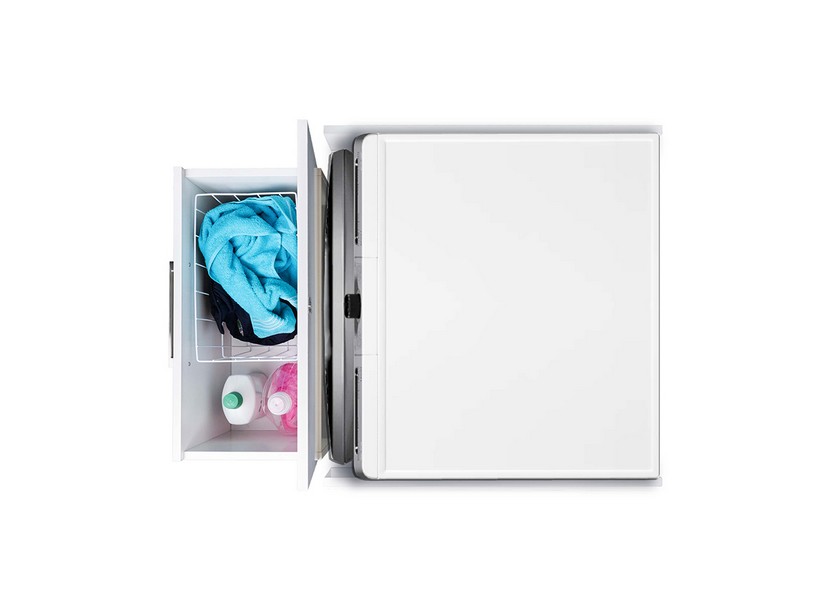 Comfort Under-Washer Big Drawer White Laminated Wood - Iperceramica-mt