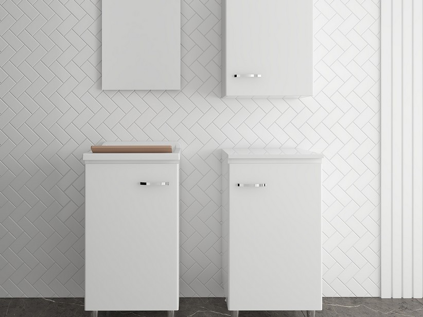 Comfort Laundry Furniture 45X50 cm Right Handle White Laminated Wood ...