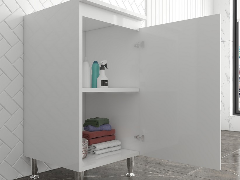 Mobile Base Comfort 45x50 cm Verso Sinistro in Nobilitato Bianco ...