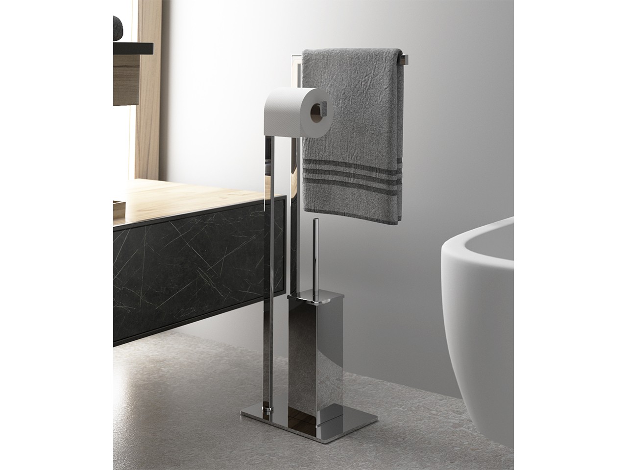 Piantana Bagno Frida Multifunzione Cromo - Iperceramica