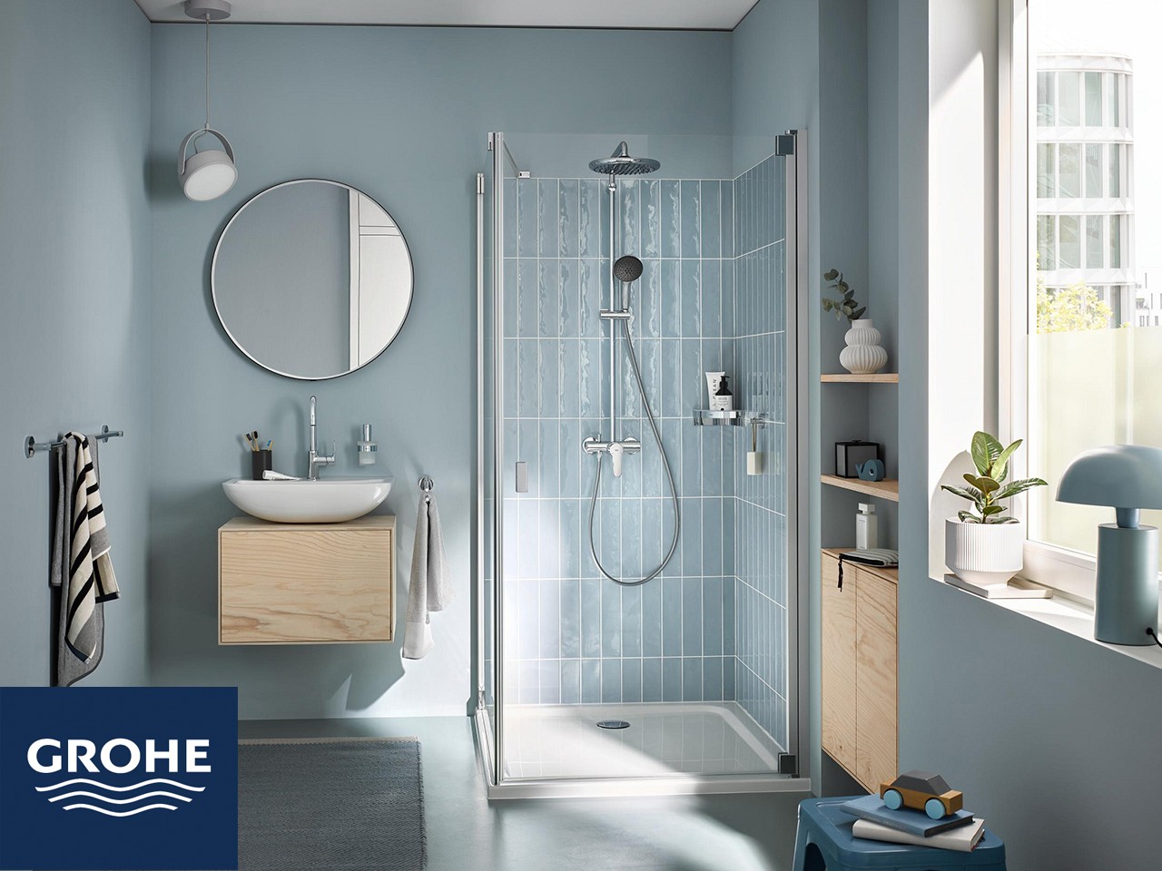Grohe® Vitalio Start 250 Brausesäule mit Handbrause 110 und Chrom ...