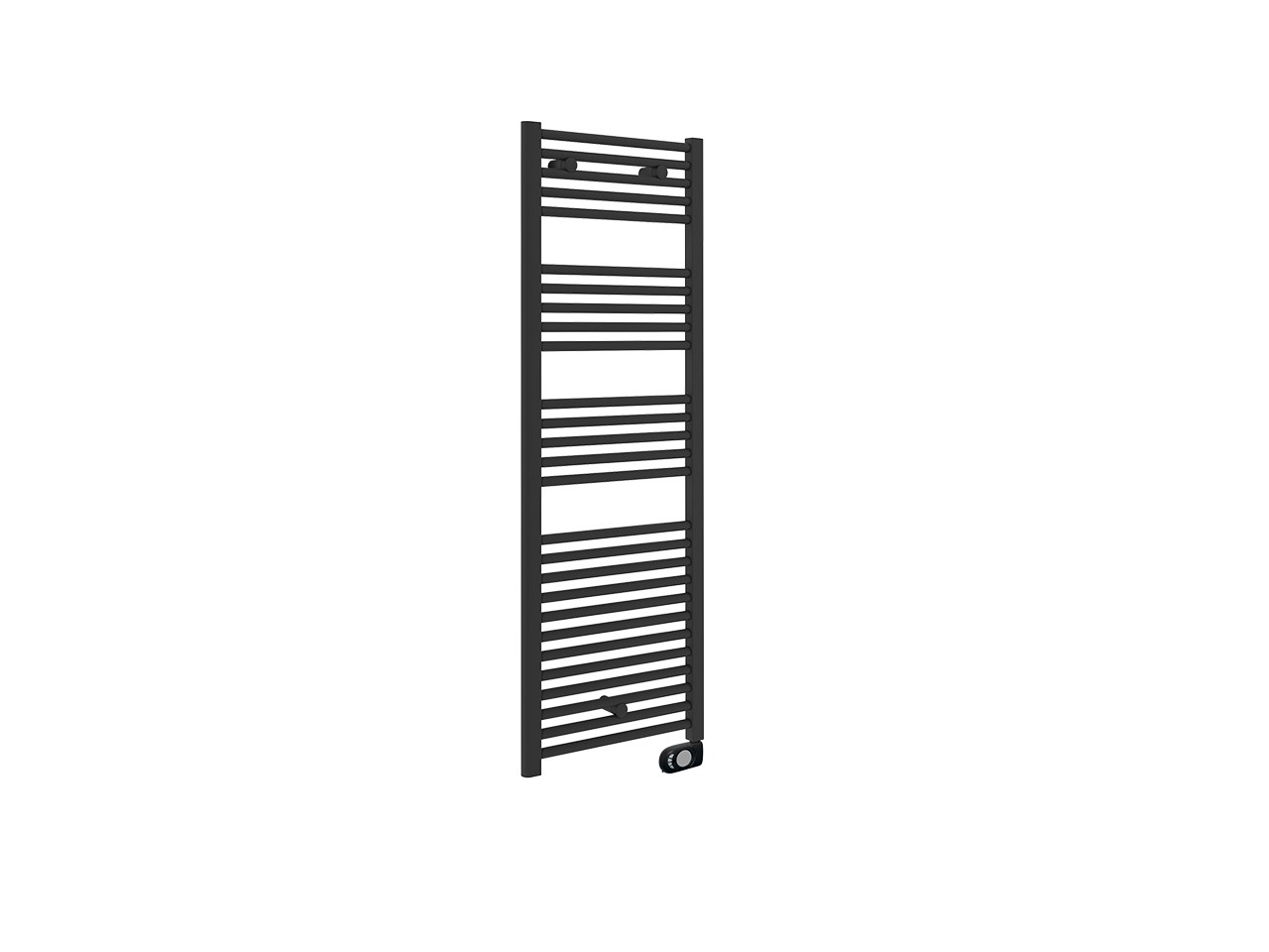 Radiateur design sèche-serviettes Evo Edelweiss 48xH137,5 cm noir mat ...
