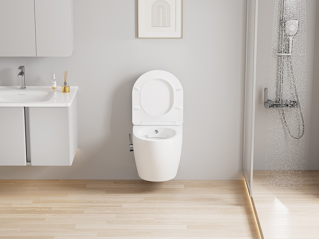 Wc/Bidet Sospeso Cardano Rimless 48,5x37 Bianco - Iperceramica