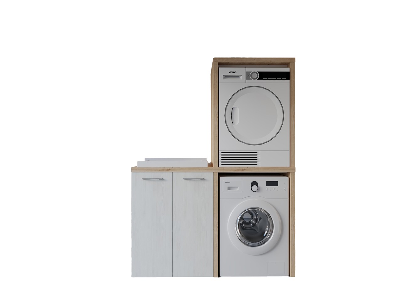 Meuble Buanderie Lave Linge Seche Linge