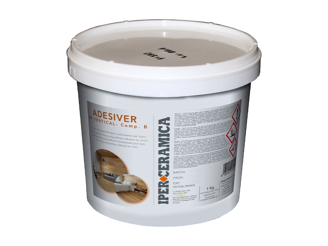 Adesiver 2K Vertical Colla Bicomponente A+B 10 Kg Per Parquet e ...