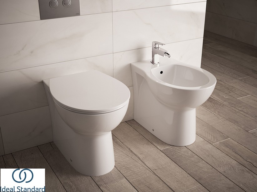 Stand-WC wandbündig Ideal Standard® Quarzo-Eurovit Weiß glänzend ...