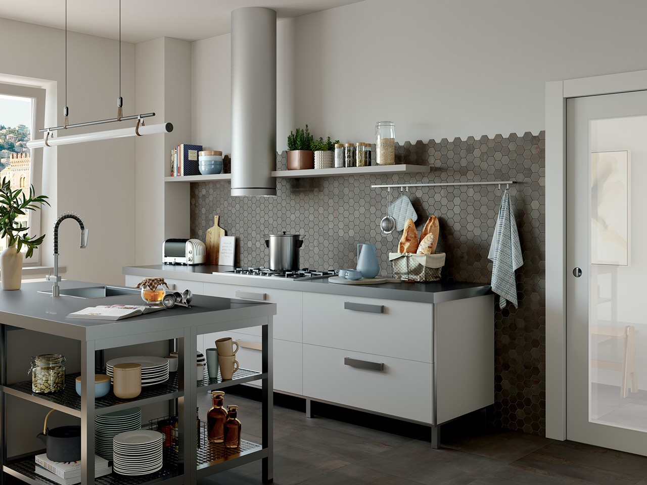 BLADE GREY 60X60 METALLIC EFFECT PORCELAIN TILE - Iperceramica