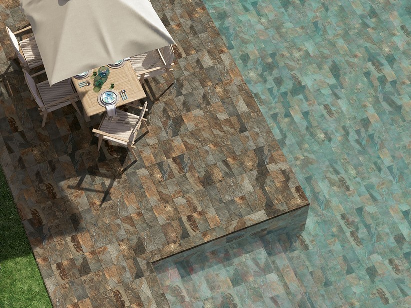 Brazil Sunset 20.5X41.5 Outdoor Gres Tile with Dark Stone Effect ...