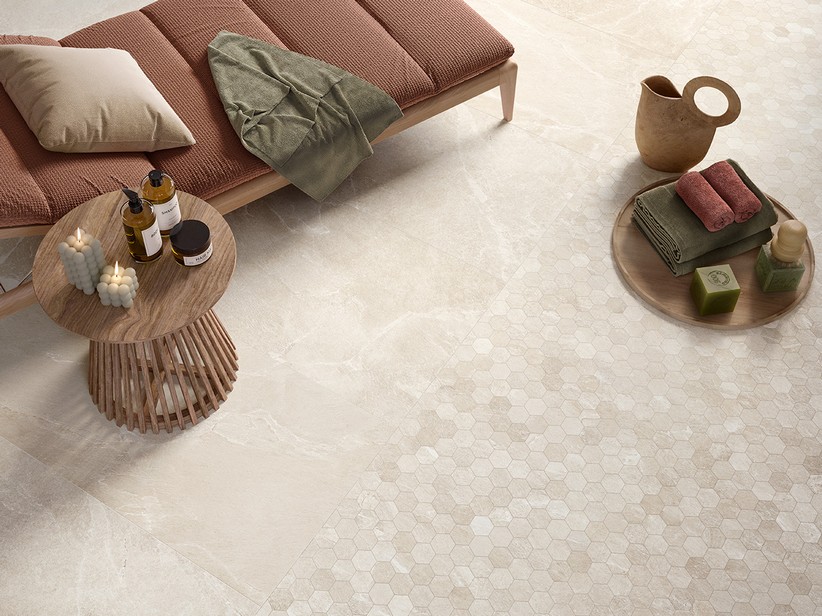 Cardiff White tile 60x120 Stoneware Slate Effect White - Iperceramica-mt