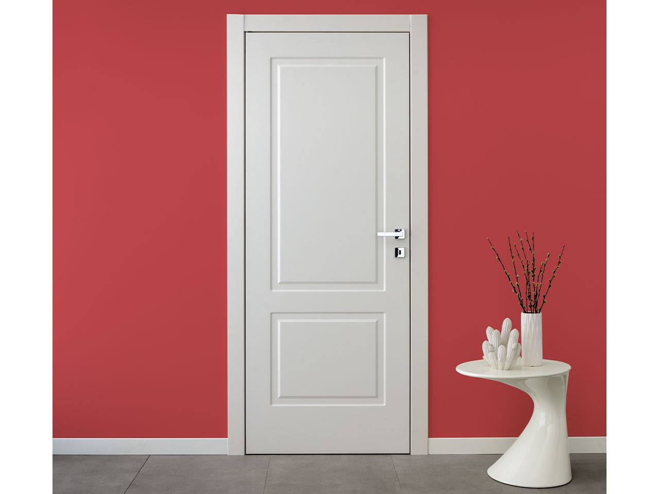 Porta a Battente Chelsea 80xH210 cm Laccata Bianca - Iperceramica
