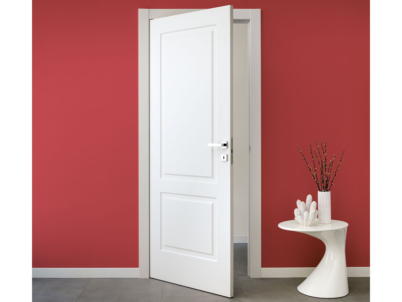 Porta a Battente Chelsea 80xH210 cm Laccata Bianca - Iperceramica