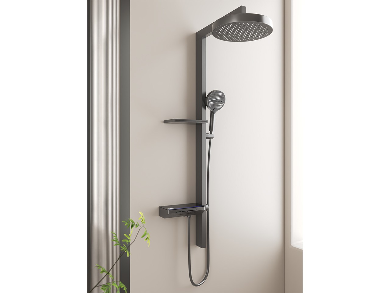 Colonna Doccia LED Digit con 4 Funzioni Finitura Metal Grey - Iperceramica