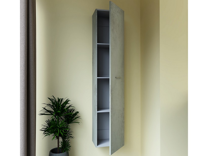 Colonne suspendue TRIO 1 porte finition ciment - Iperceramica