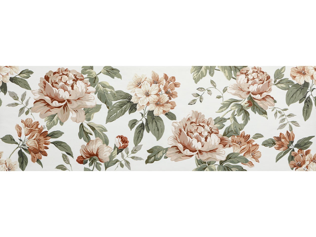 Carrelage mural Fall Natural 30x90 motif floral rose et vert - Iperceramica
