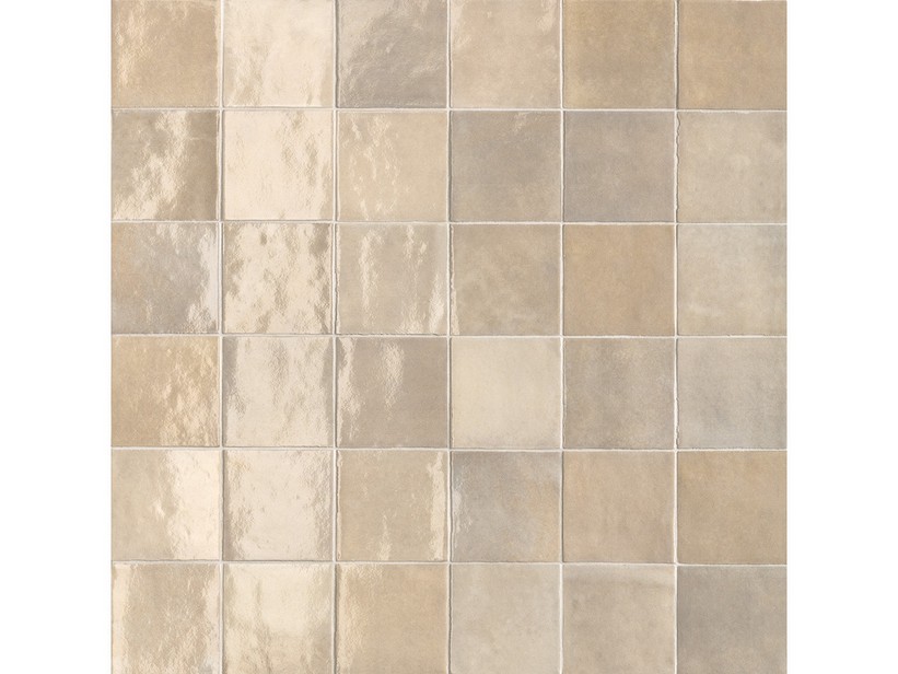 Carrelage mural Fez Argilla 10x10 effet zellige beige brillant ...