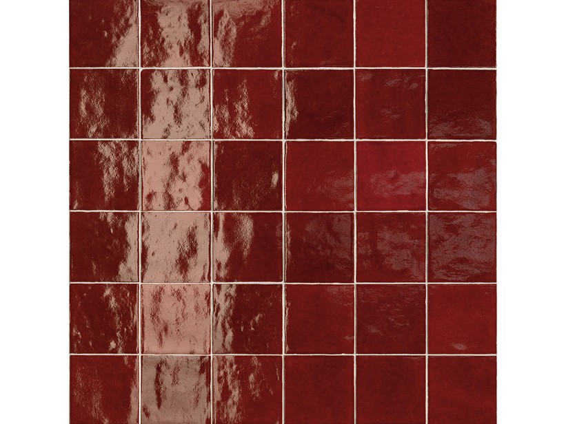 Fez Bordeaux 10x10 Zellige Effect Glossy Red Tile - Iperceramica-mt