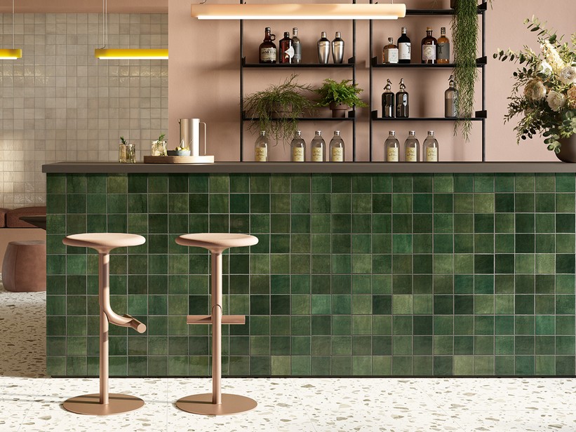 Fez Forest 10X10 Zellige Polished Dark Green Tile - Iperceramica-mt