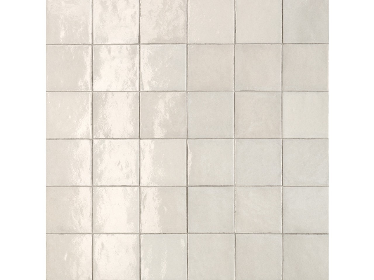 Carrelage mural Fez Gesso 10x10 effet zellige blanc brillant - Iperceramica