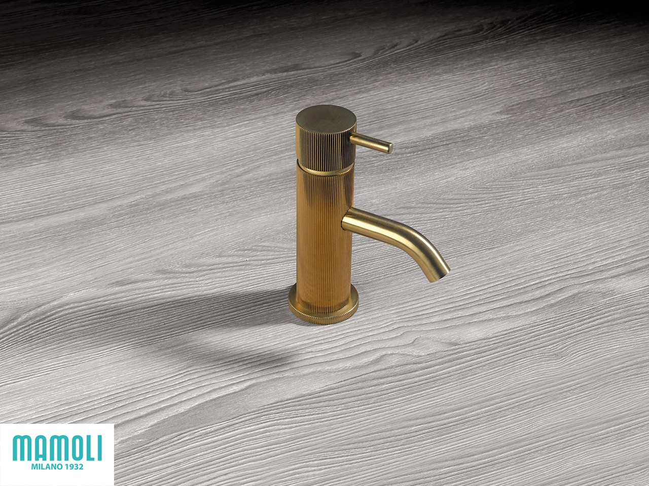 Miscelatore Monocomando per Lavabo Gretha Ottone Soft-Gold Spazzolato ...