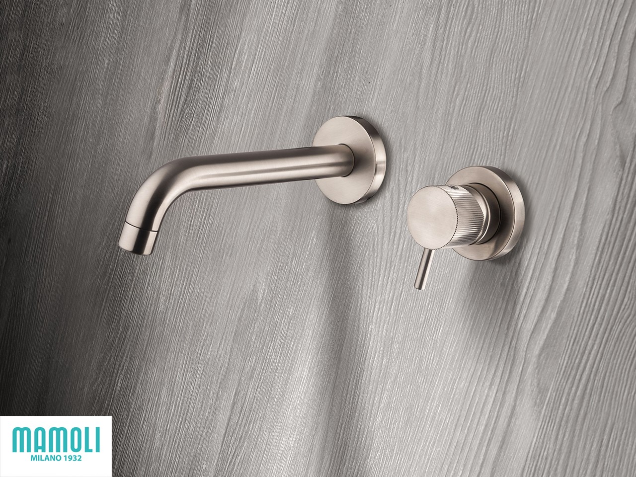 Gretha Built-In Basin Tap Brushed Brass Stainless Steel Effect ...