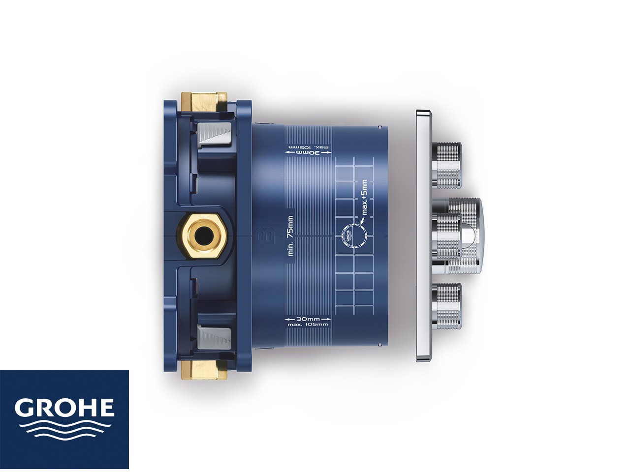 Unterputz-Thermostatarmatur für Dusche Grohe Smartcontrol Cube mit 3 ...