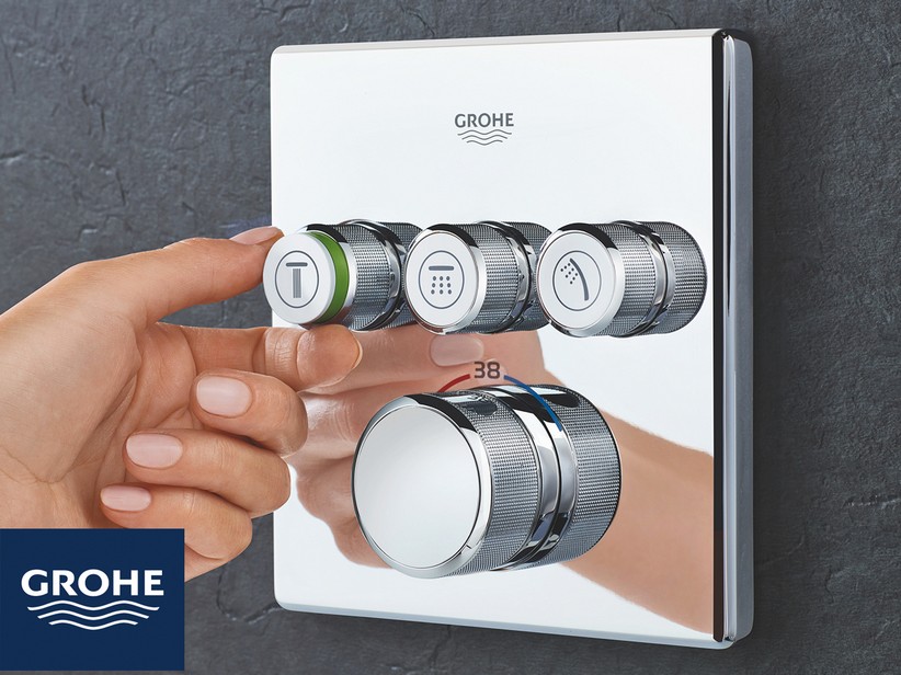 Unterputz-Thermostatarmatur für Dusche Grohe Smartcontrol Cube mit 3 ...