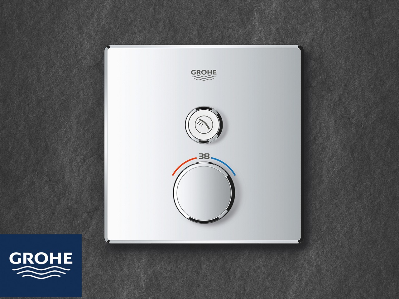 GROHE® SMARTCONTROL CUBE SHOWER MIXER THERMOSTATIC CHROME - Iperceramica