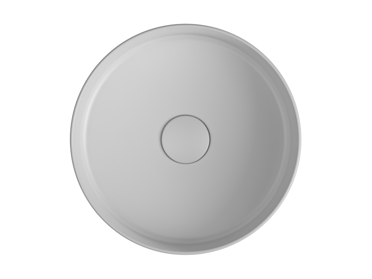 Aufsatzwaschbecken Infinity Rund Ø36 H12 aus Keramik Weiß Glänzend ...