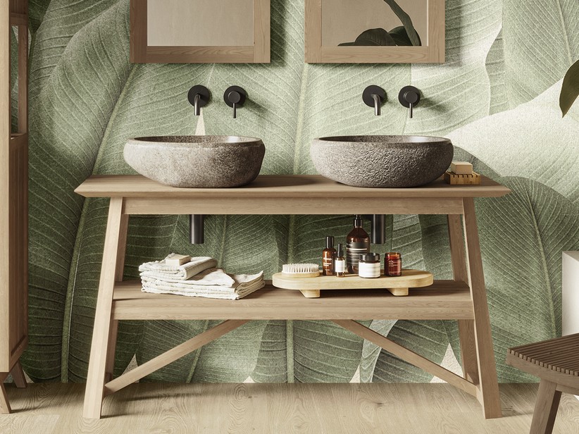 Mobile Bagno Kyoto 140 cm Base per Lavabo in Appoggio a Terra Teak ...