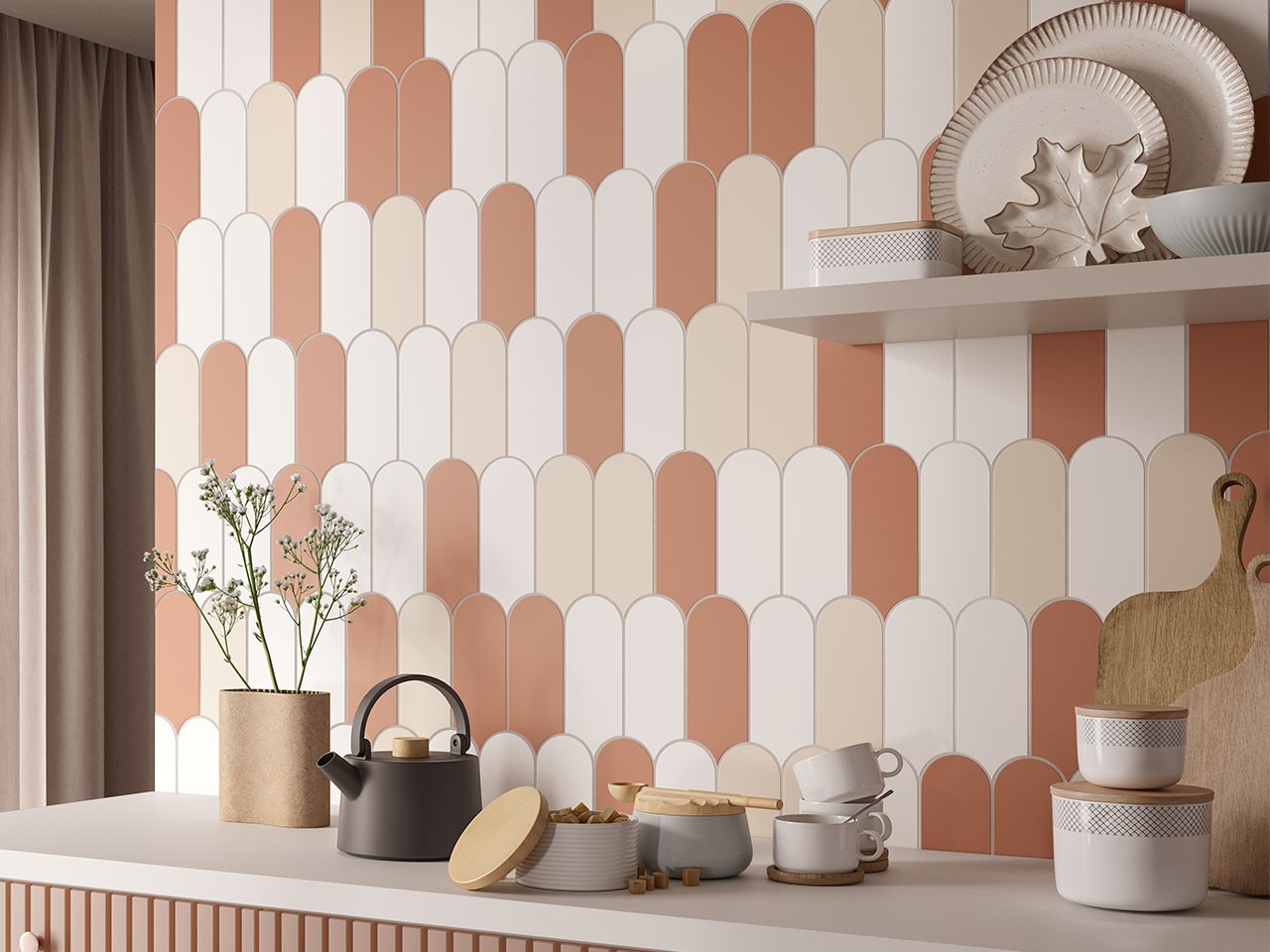 Rivestimento Lollipop Phard 8X21,5 a Coda di Pavone Rosa - Iperceramica