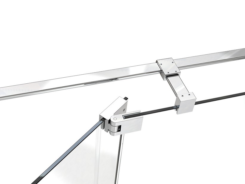 Mantra Hinged Shower Door cm 120xH200 Crystal 8mm Corrugated Chrome ...