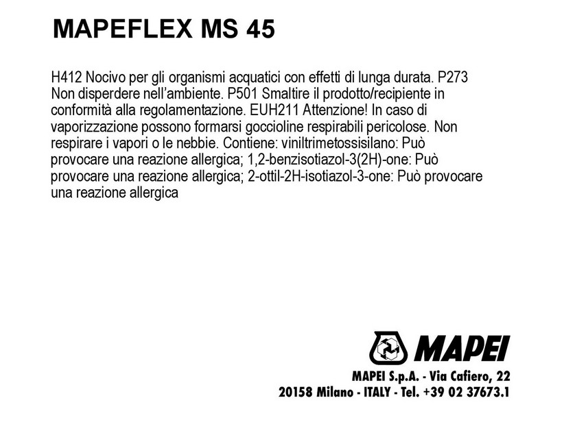 Mapei Mapeflex MS45 Bianco 300 ml - Sigillante e Adesivo - Iperceramica
