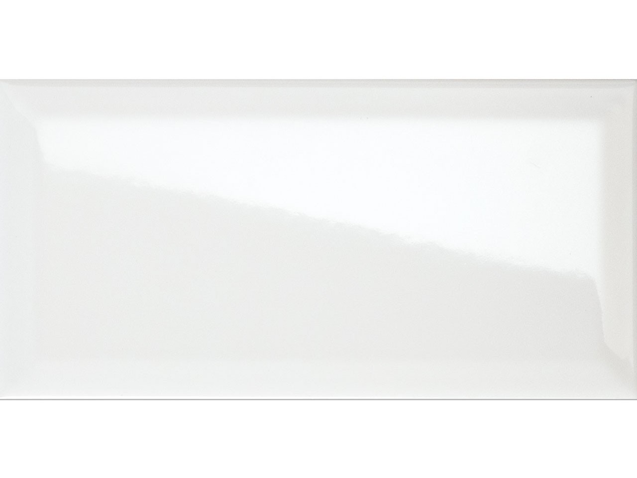 Metro Bianco 10x20 Shiny Diamond Effect White Tile - Iperceramica-mt