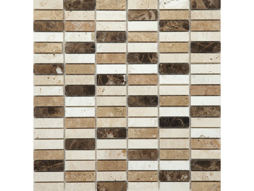 Mosaïque marbre Mini Teseo Emperador 30,5x30,5 beige/marron - Iperceramica