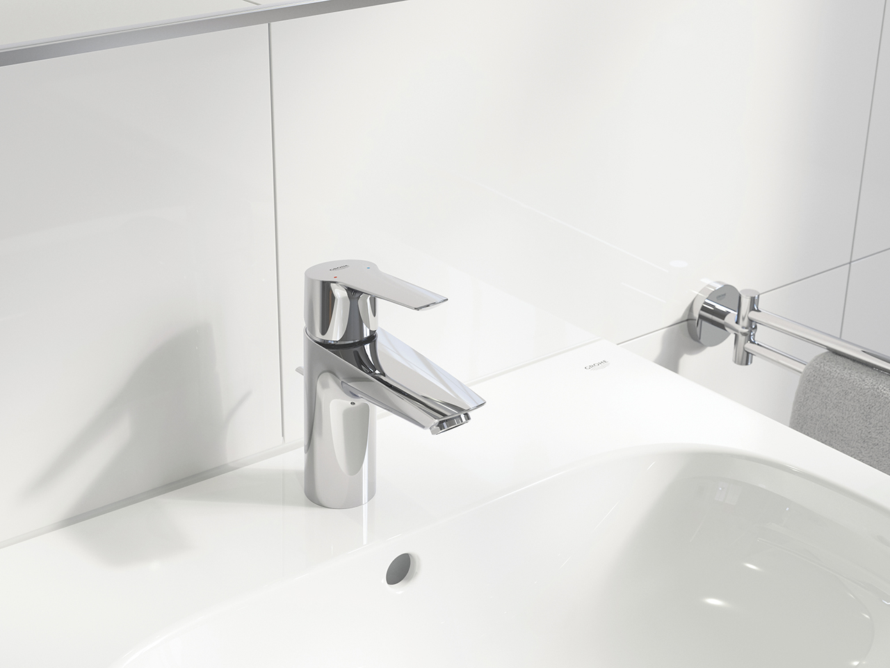Grohe Mixer Water-Saving Start 2021 S Basin Tap Chrome - Iperceramica-mt