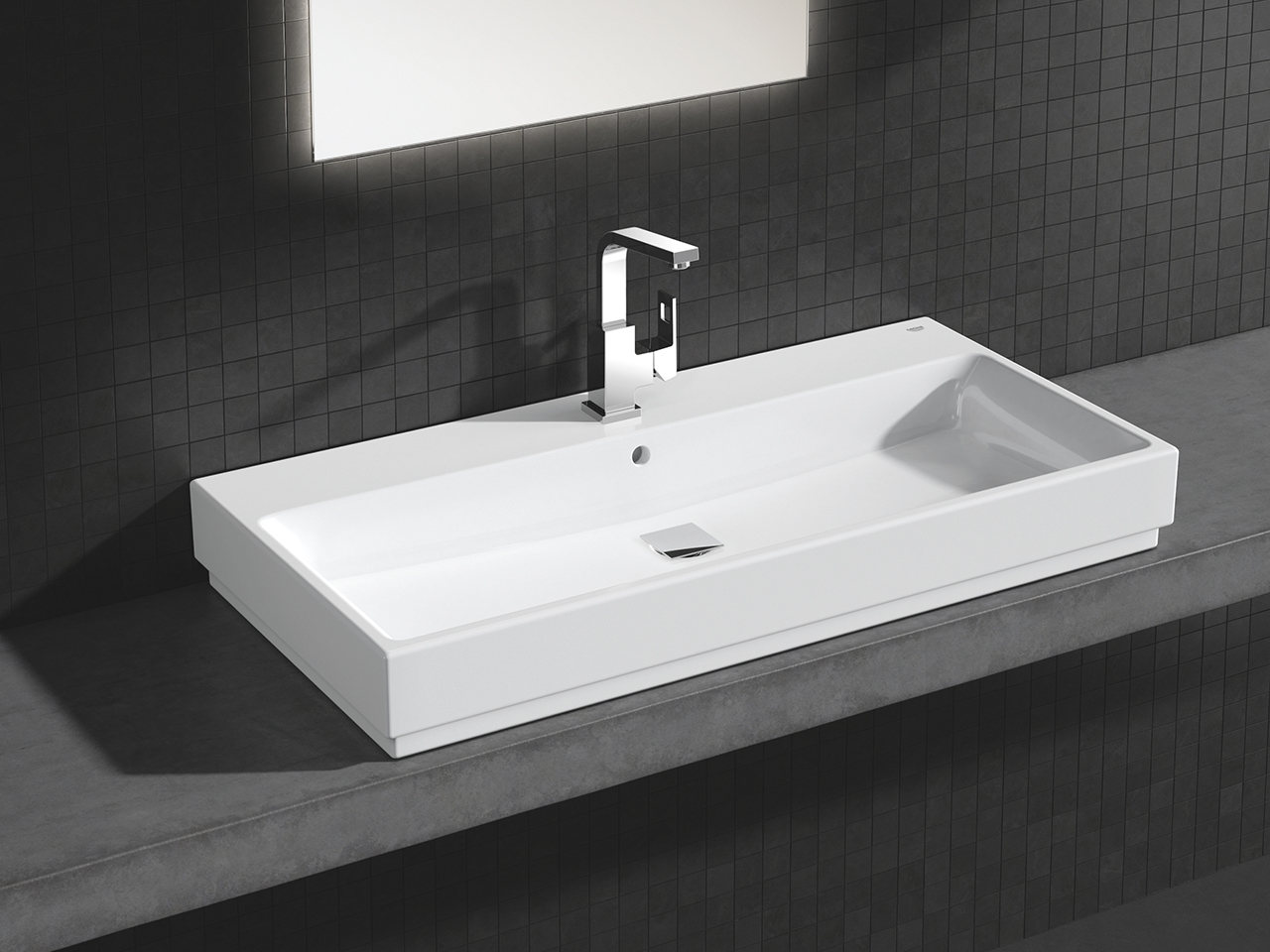 Grohe® Eurocube Ecojoy Basin Tap High Spout Chrome - Iperceramica-mt