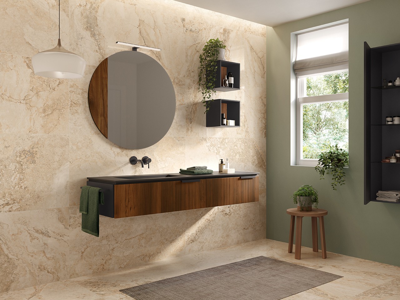 Fliese Moon Gold 60X120 Feinsteinzeug Travertinoptik Glänzend Poliert ...