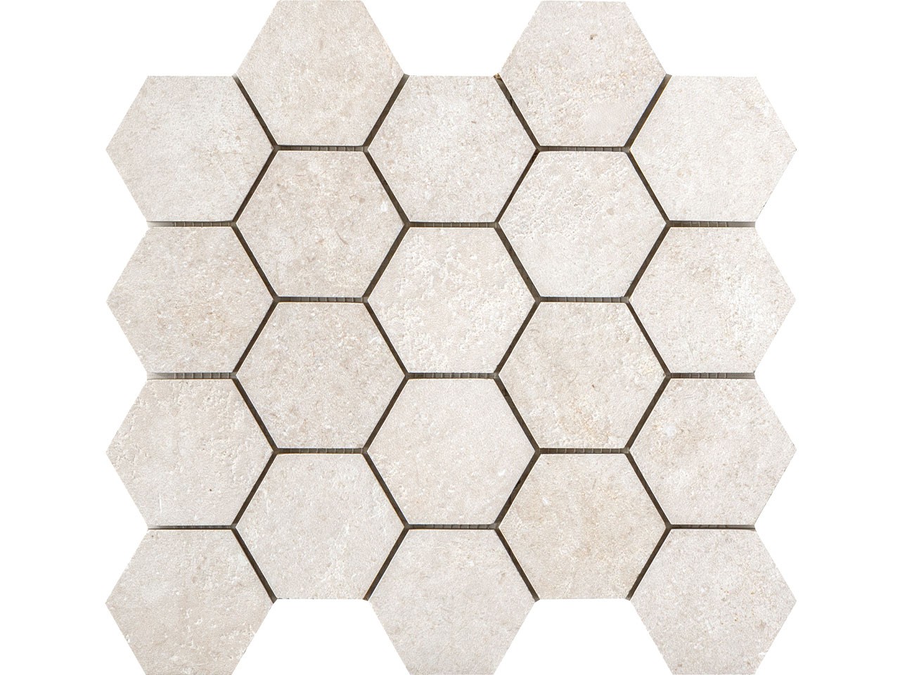 Mosaico Highlands Ivory 29x27 Gres Effetto Pietra Limestone Avorio ...