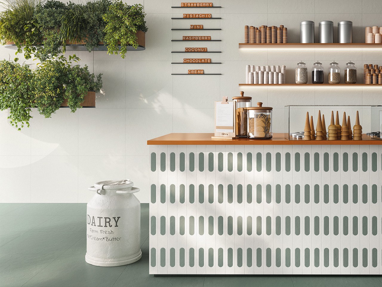 Fliese Mykonos Bianco 60x60 Feinsteinzeug Harzoptik - Iperceramica