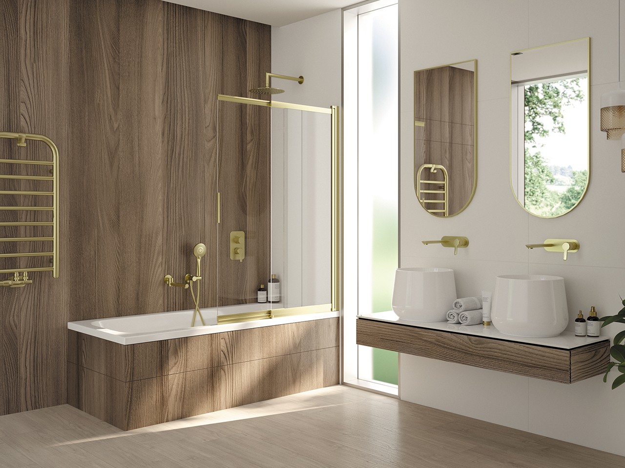 Badewannenwand Prizma mit Schiebetür cm 100 H140 Erw. 58,7-98,1 Glasstärke 6 mm Transparent ...