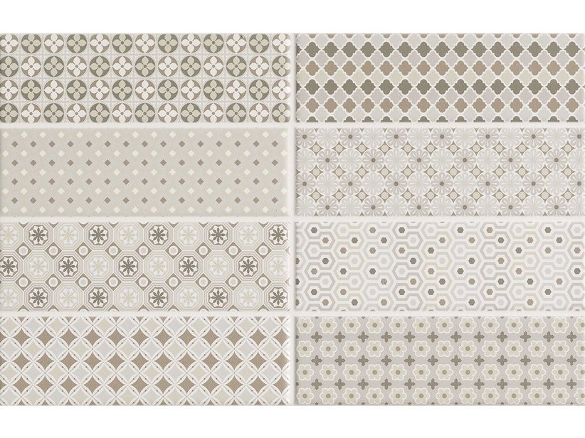 Carrelage Pattern Sand 25x40 Patchwork avec dessins géométriques beige ...